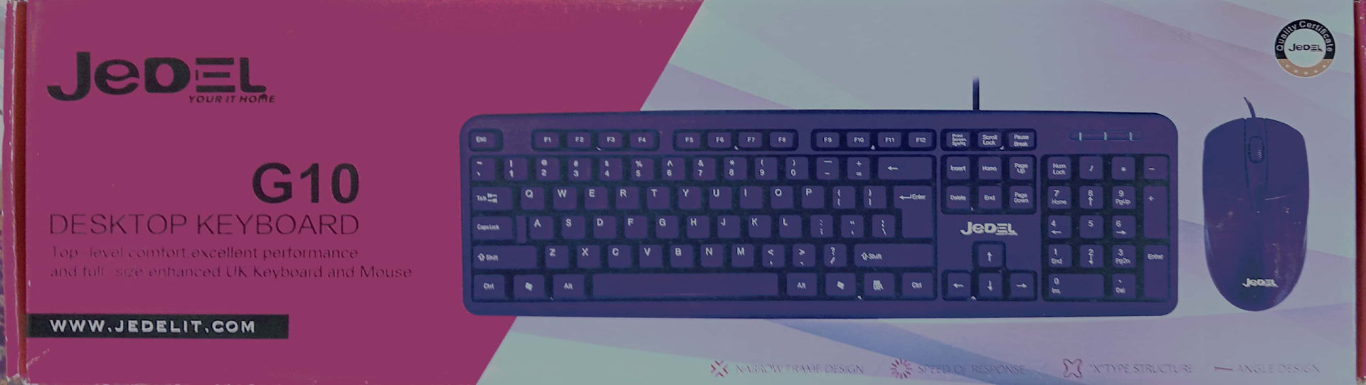 Librairie Memoires. Keyboard combo with mouse wireless JEDEL G10