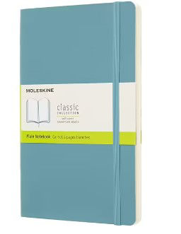 Librairie Memoires. Notebook 13x21cm Neon Blue Plain Moleskine