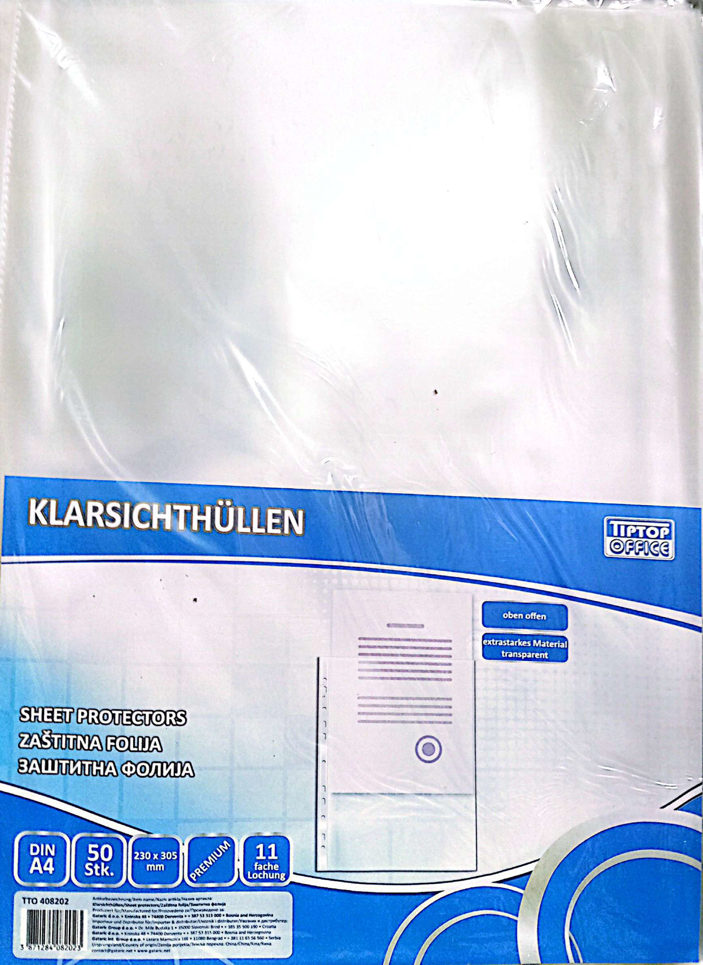 Librairie Memoires. Transparent sheet with hole A4 50pockets Premium T